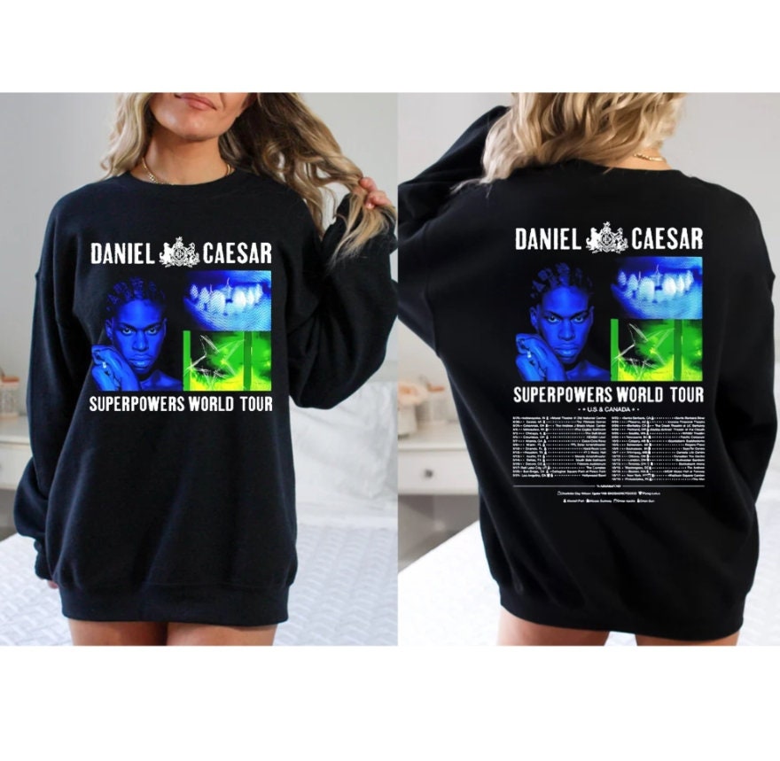 Daniel Caesar Superpowers World Tour 2023 Shirt, Daniel Caesar Band Fan Shirt, Daniel Caesar ...