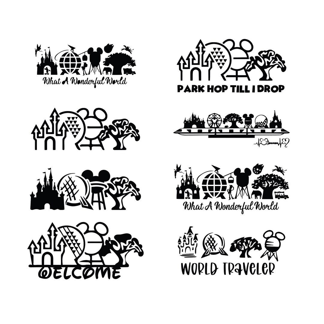 Theme Park SVG, Magical Svg, Castle, Trip SVG, What a Wonderful World ...