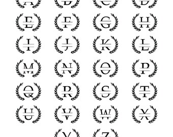 Monogram SVG Bundle, Last Name Svg, Initial Monogram Svg, Flourish ...