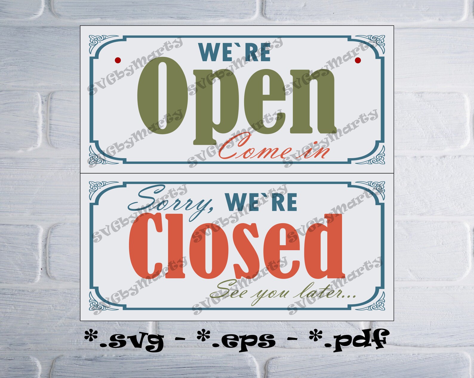 Open Sign Svg, Open Closed Sign Svg, Business Shop Cafe, Svg - Eps ...