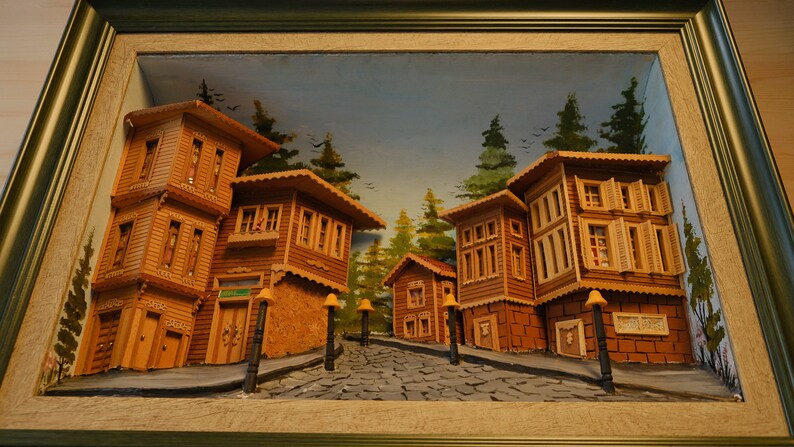 Handmade Relief Tableau, Framed Wall Art, Artwork , Relief Art, Home ...