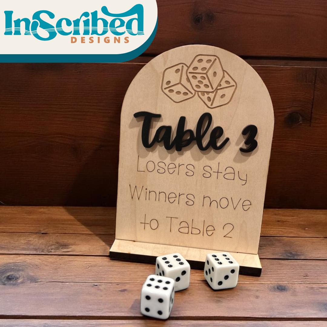 Bunco Table SVG – Laser Cut Bunco Sign | Game Night SVG | Bunco ...