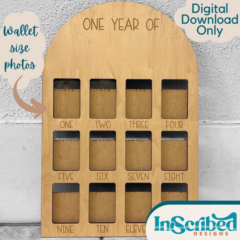 Baby Milestone Frame SVG | First Year Photo Display | Monthly Baby ...