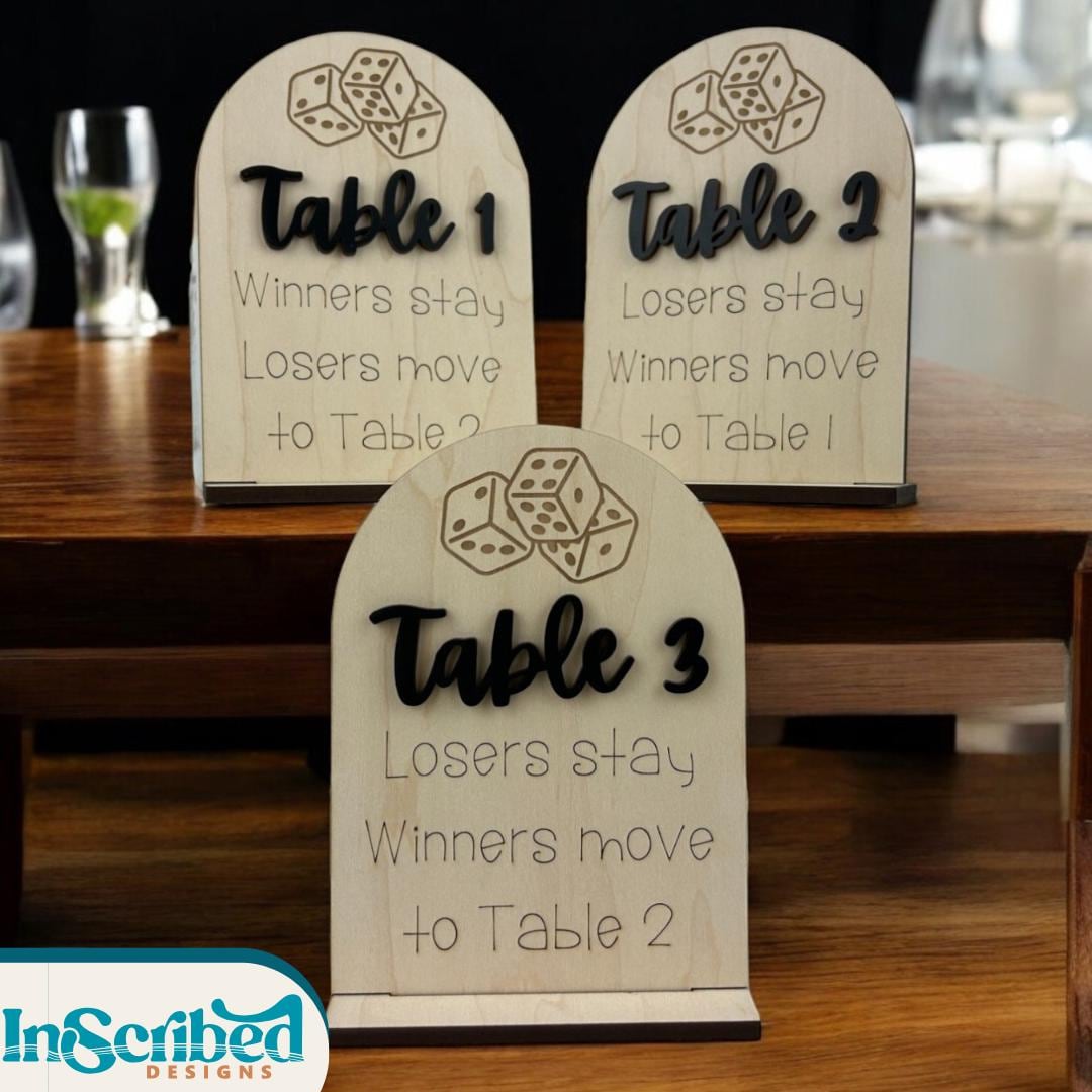 Bunco Table SVG – Laser Cut Bunco Sign | Game Night SVG | Bunco ...
