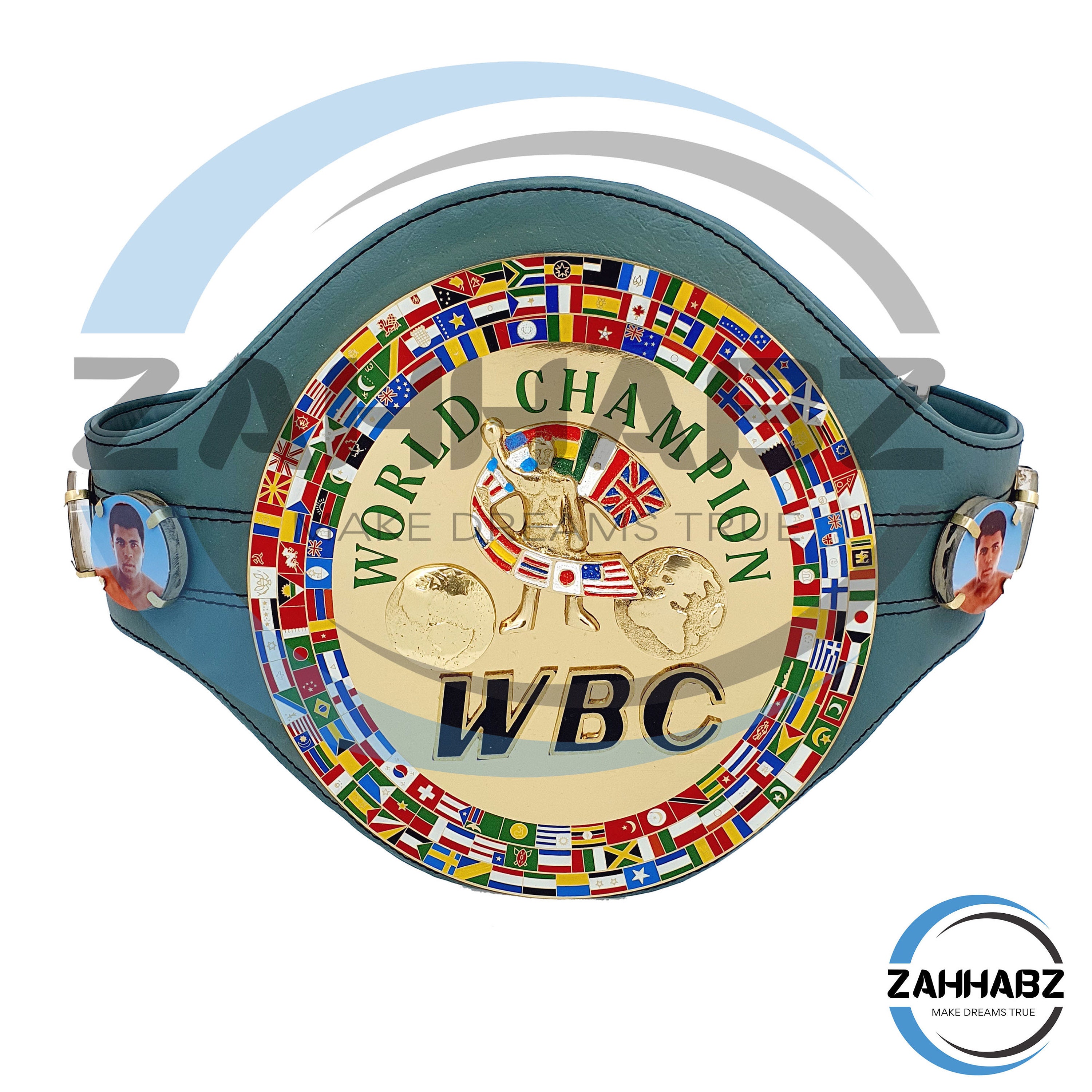 WBC Belt Replica World Boxing Champion Adult Size Green 2mm Brass ...