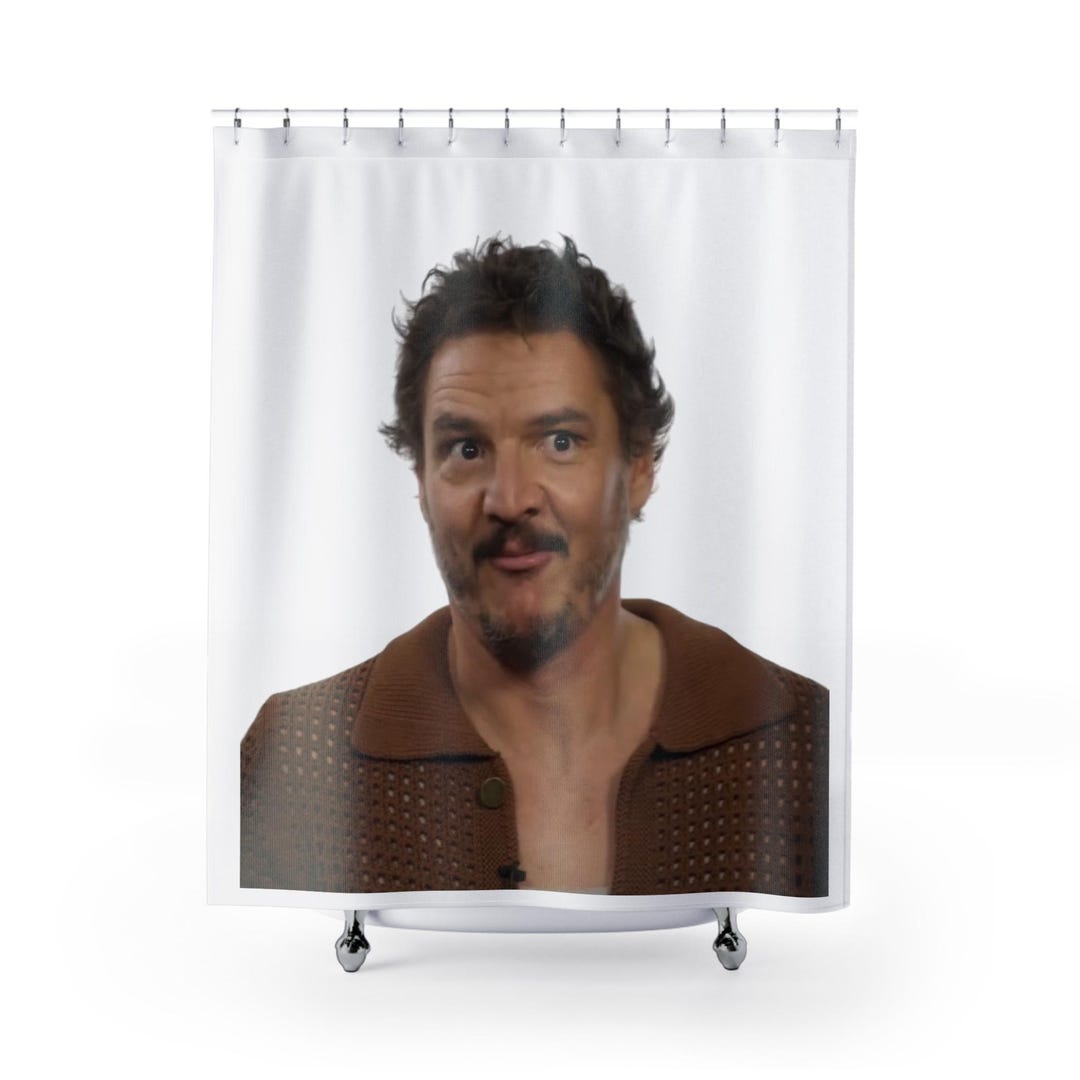 Pedro Pascal Funny Face Meme Shower Curtain - Etsy