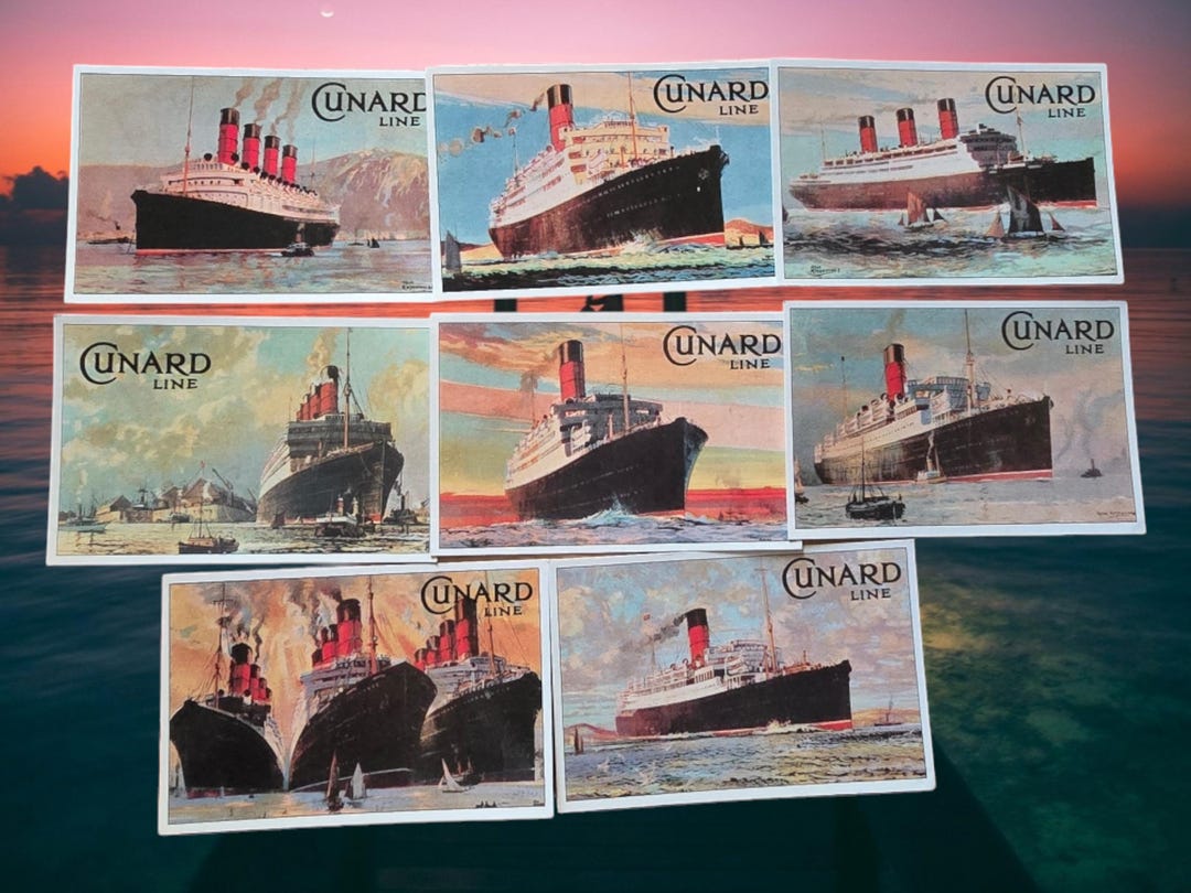 The Cunard Collection- Collectible Postcards for Ship Collector - Etsy
