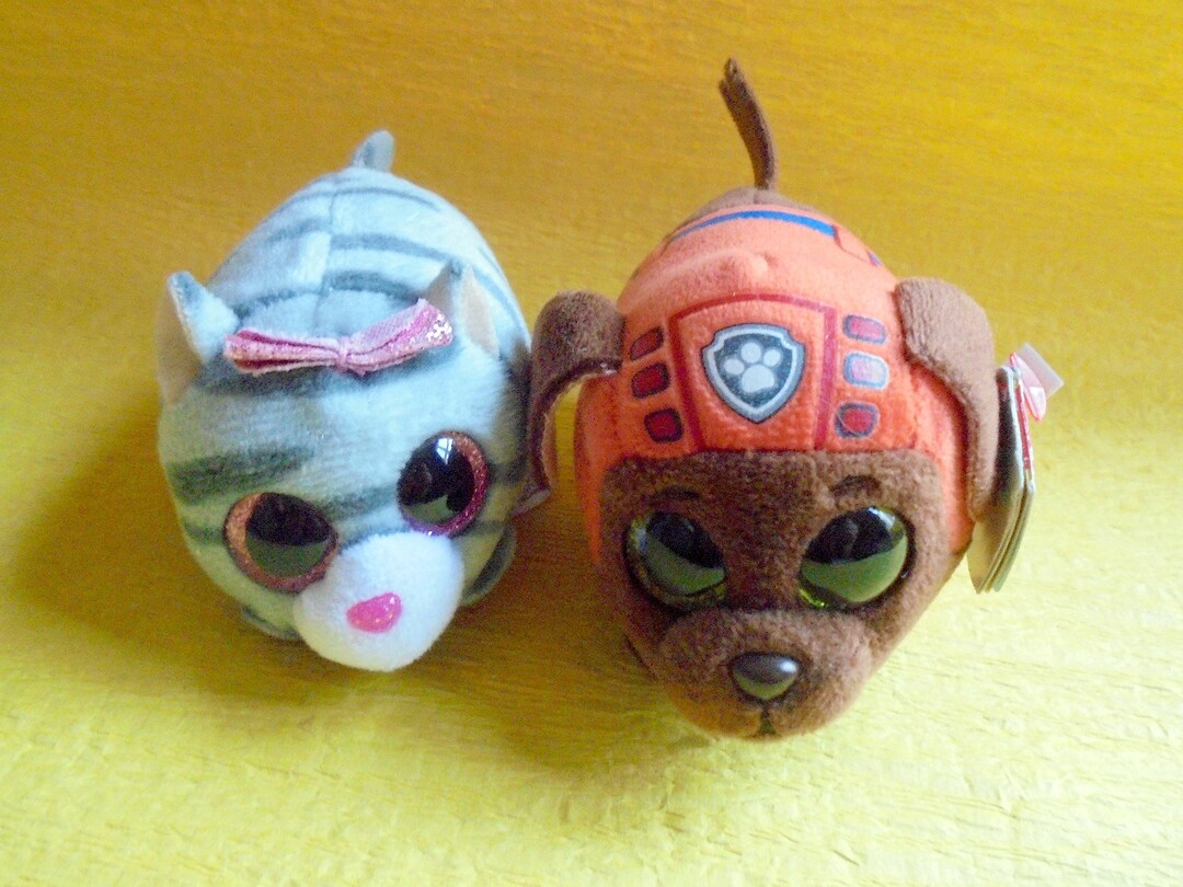 Ty Soft Plush Toys: Paw Patrol Zuma & Grey Tabby Cat Cassie Cute ...