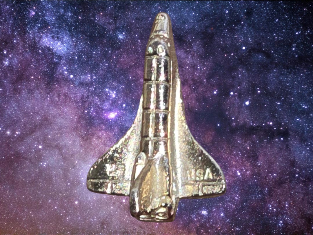 Vintage NASA Space Shuttle Gold Tone Pin Lapel Badge - Etsy
