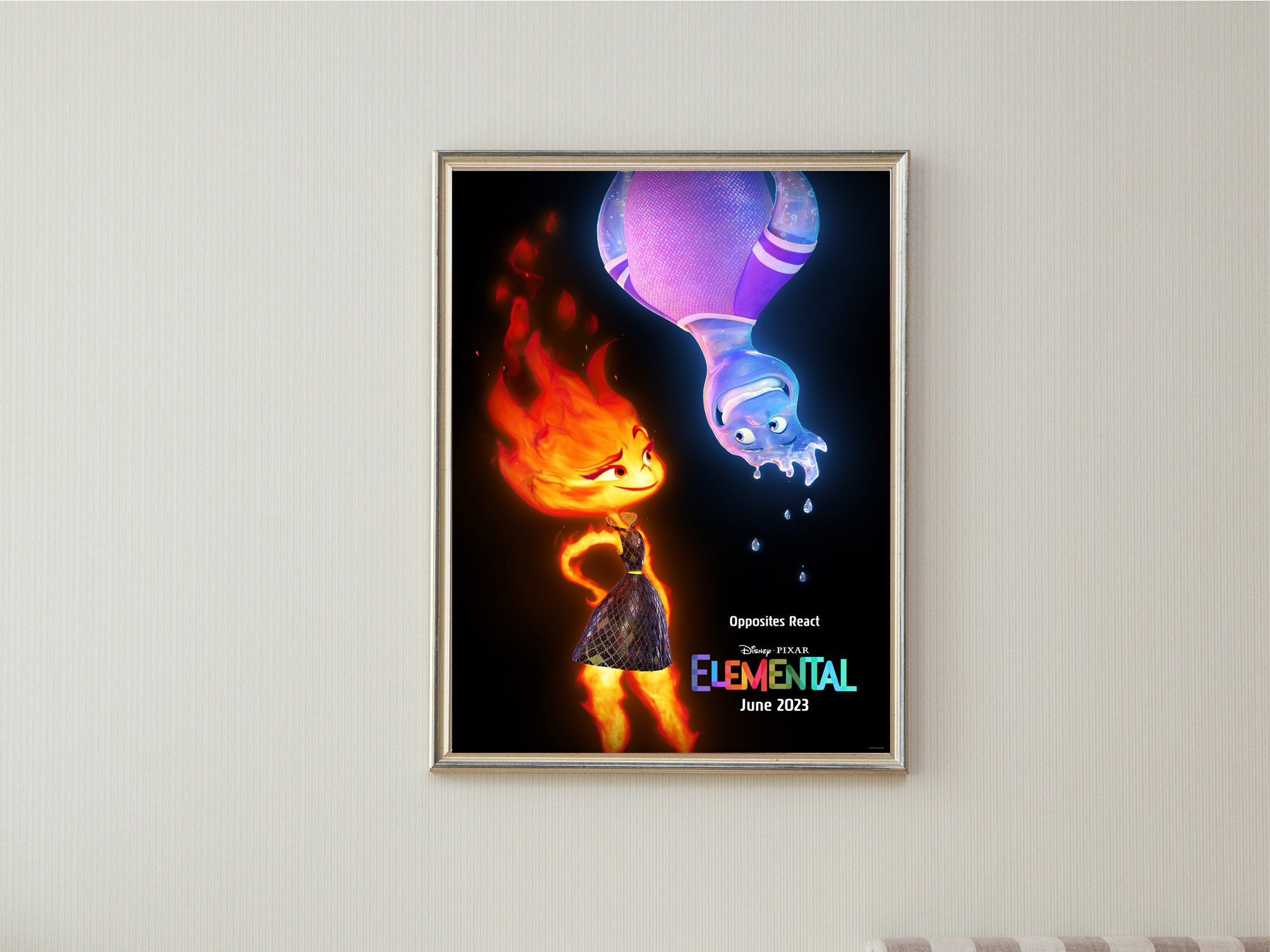 Elemental Movie Poster 2023 Film Poster Designed & Sold By Diego Salazar