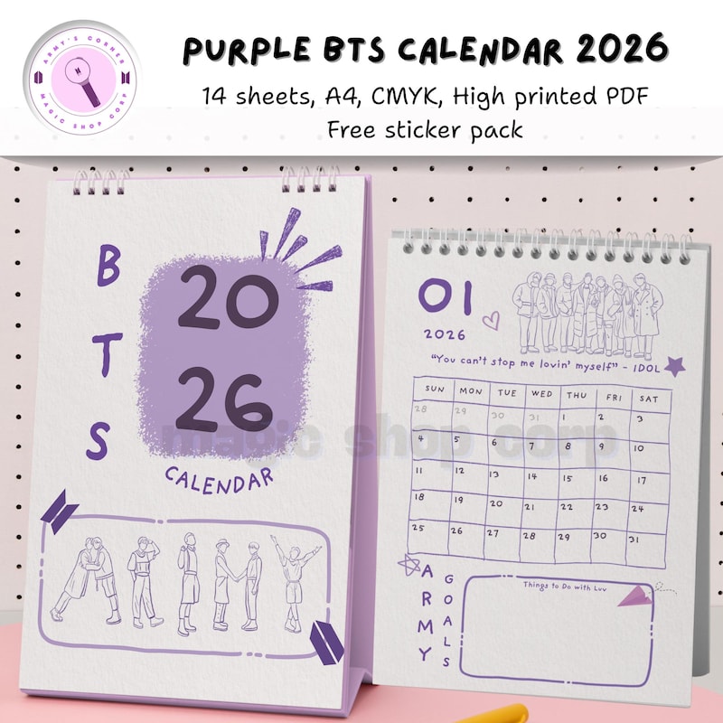 2026 Bts Calendar - Etsy