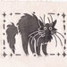 Cat Linocut, Handprinted Illustration - Etsy