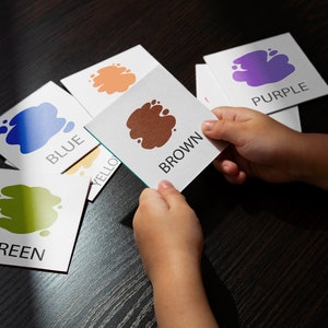 Printable Montessori Colors Flash Cards: Educational Materials for Kids ...