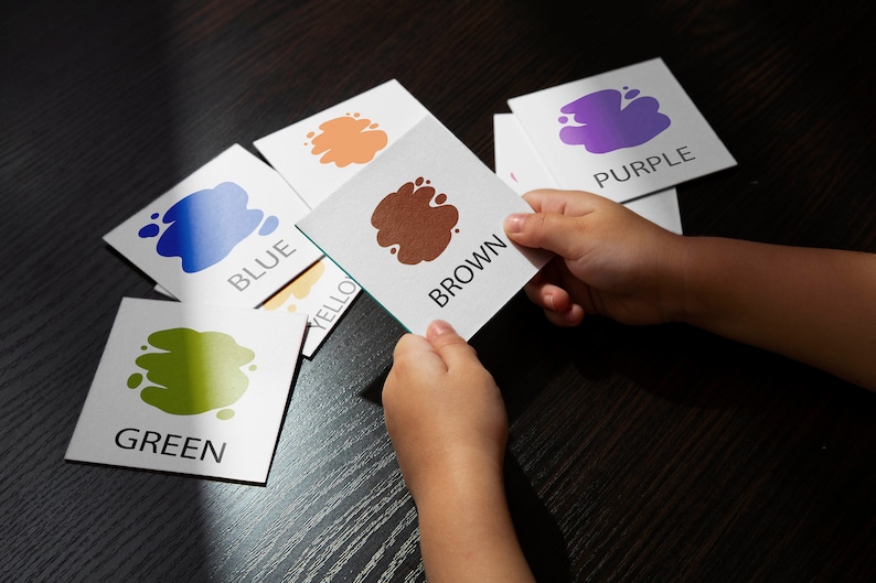 Printable Montessori Colors Flash Cards: Educational Materials for Kids ...