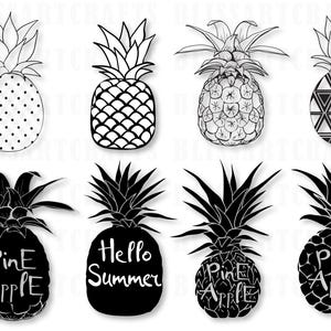 Pineapple SVG Bundle, Pineapple PNG Bundle, Pineapple Clipart, Fruit ...