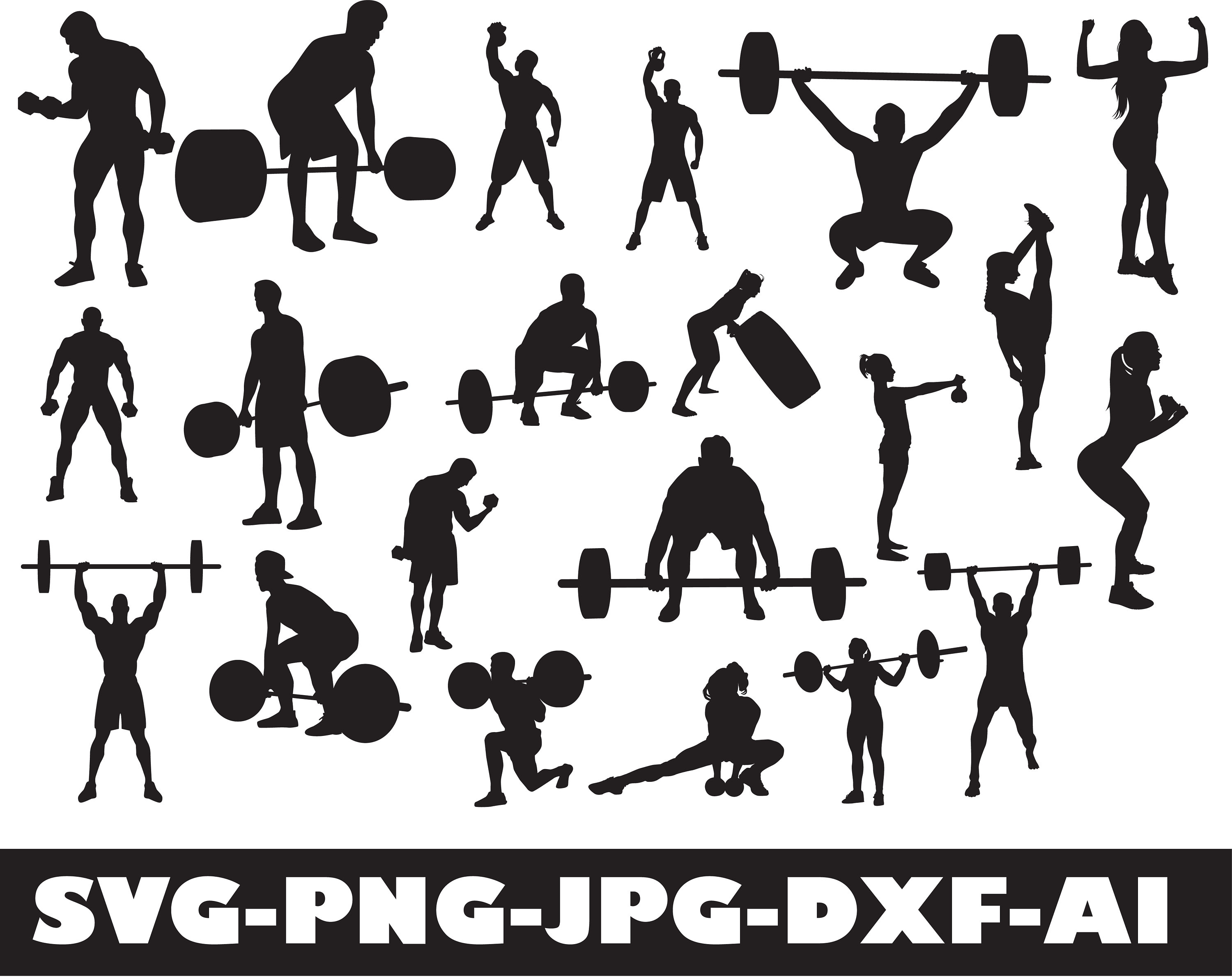 Gym SVG Bundle, Gym PNG Bundle, Gym Clipart, Gym SVG Cut Files Cricut ...