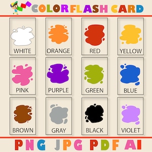 Printable Montessori Colors Flash Cards: Educational Materials for Kids ...