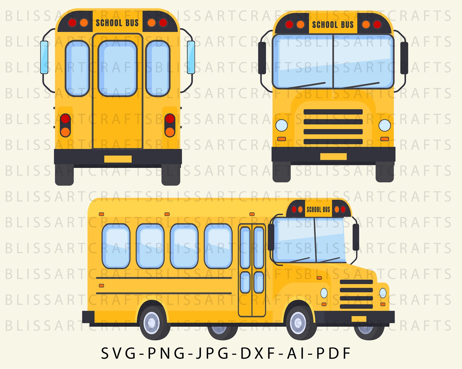 School Bus Svg Bundle, Bus Svg Files, Back to School Svg, Bus Svg ...