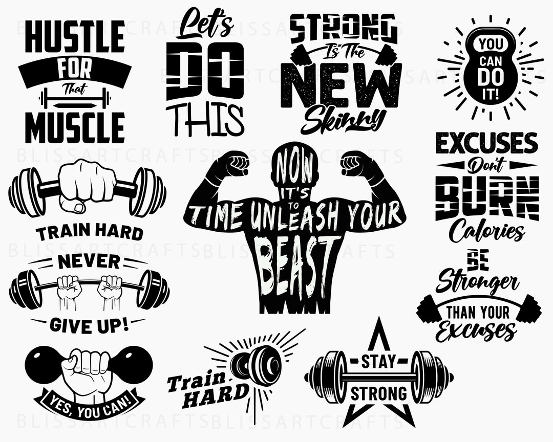Gym SVG Bundle, Gym PNG Bundle, Gym Clipart, Gym SVG Cut Files Cricut ...