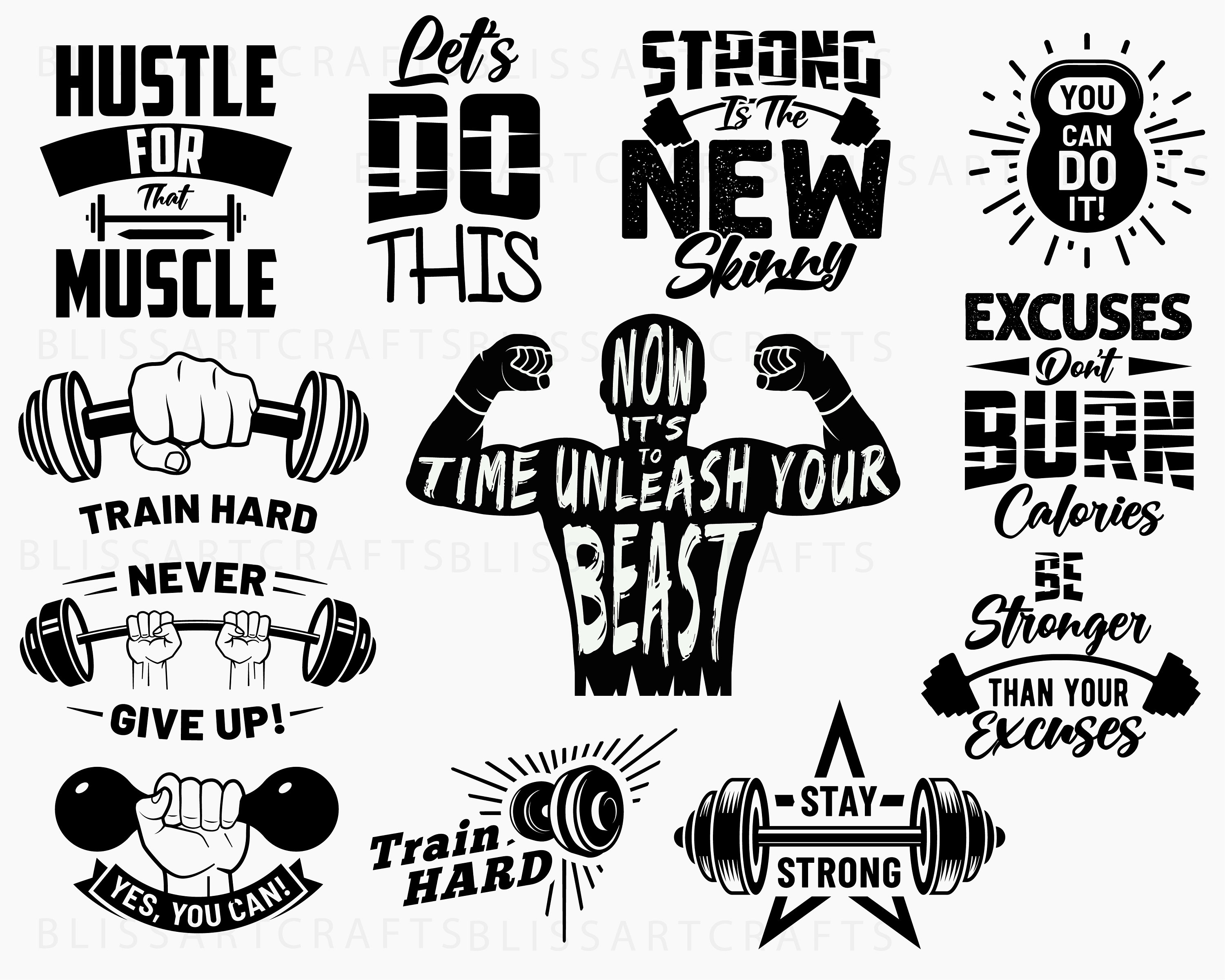 Gym SVG Bundle, Gym PNG Bundle, Gym Clipart, Gym SVG Cut Files Cricut ...