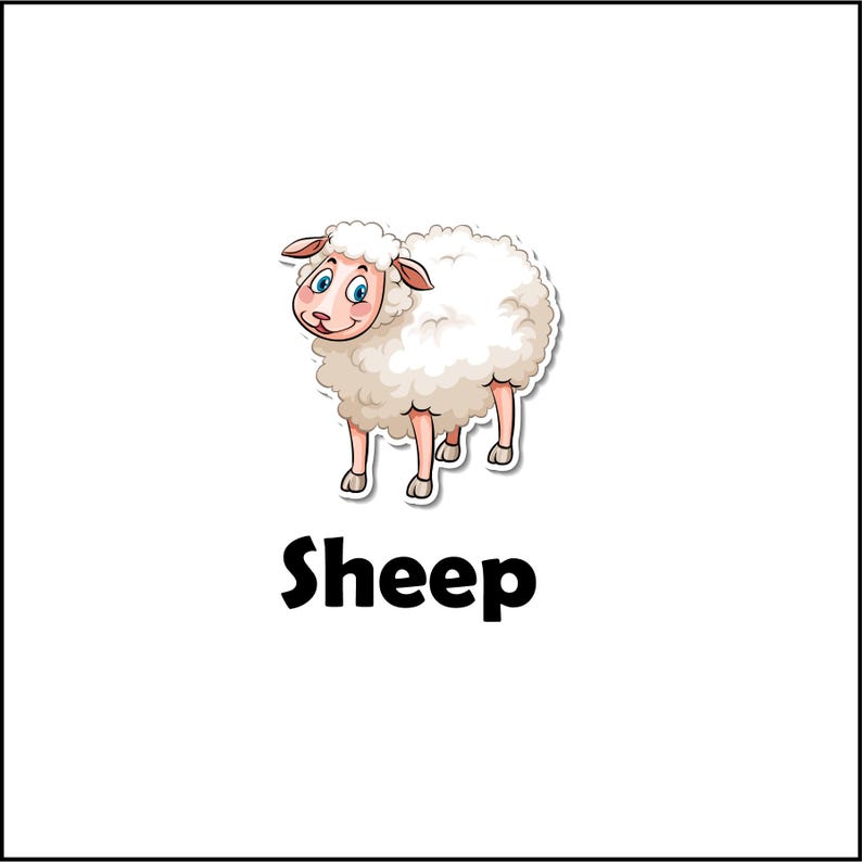16 Farm Animals Flash Cards, Montessori Flashcards, Educational Cards ...