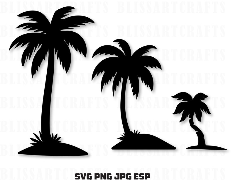 Palm Tree SVG, Palm Tree Bundle, Palm Tree Clipart, SVG Cut Files for ...