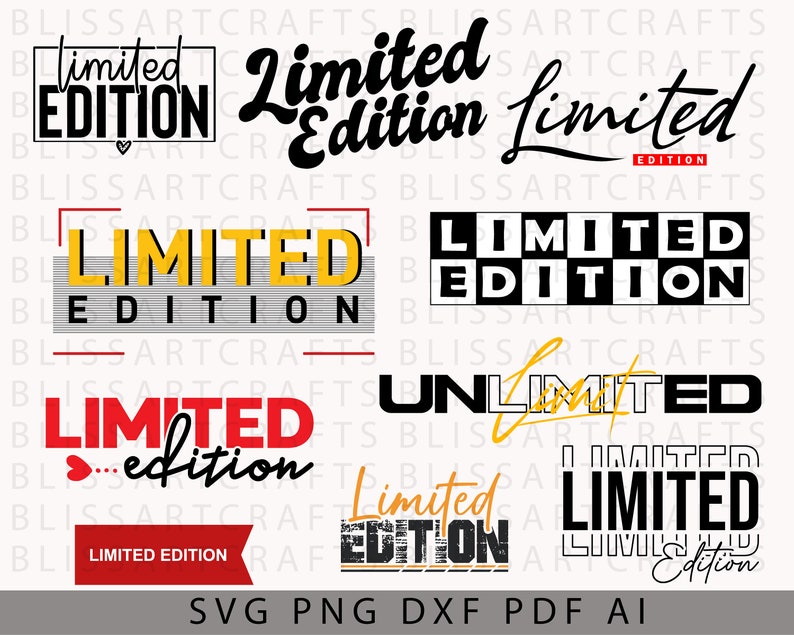 Limited Edition SVG Bundle - Cut File for Cricut - Digital Downloads ...