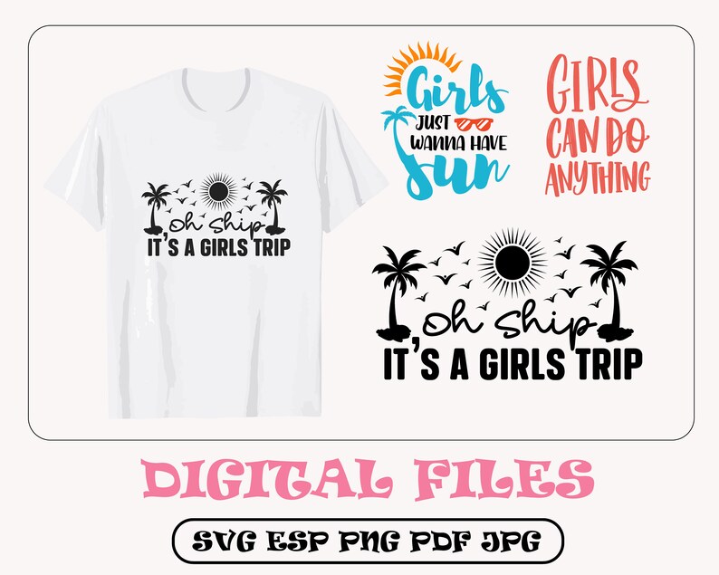 Girls Trip SVG Bundle Fun Vacation Designs for Cricut and Silhouette ...