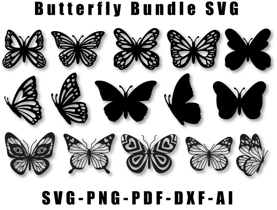Butterfly SVG, Butterfly Bundle SVG Files, Butterfly SVG Layered ...