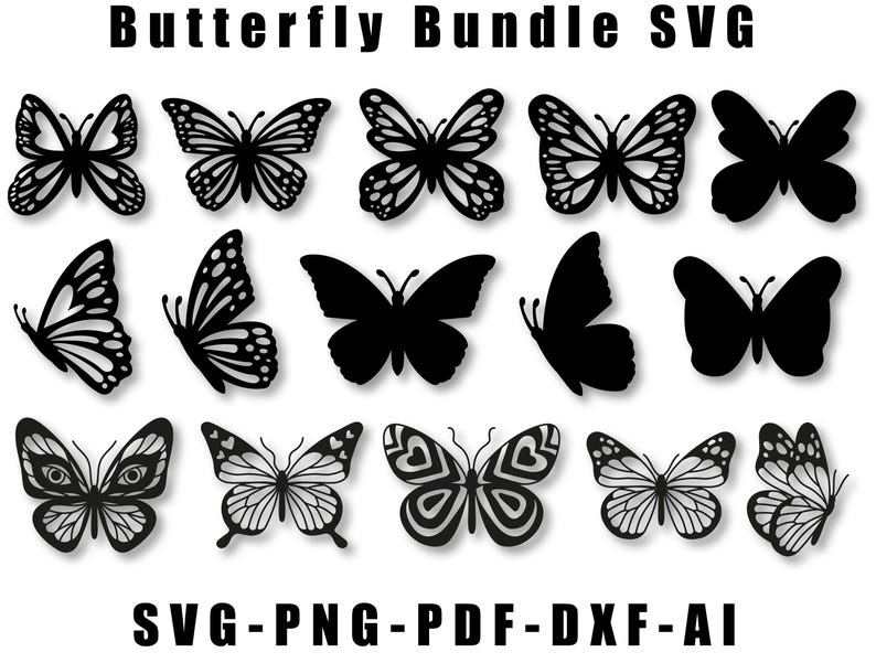 Butterfly SVG, Butterfly Bundle SVG Files, Butterfly SVG Layered ...