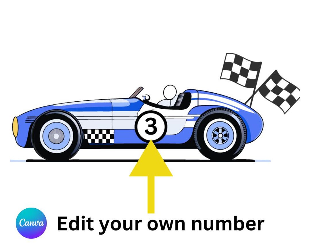 Racing Car SVG, Layered, Paper, Race, Retro, Birthday, Topper, Cricut ...