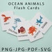 Ocean Animals Flash Cards: Montessori Sea Creatures (digital Download ...