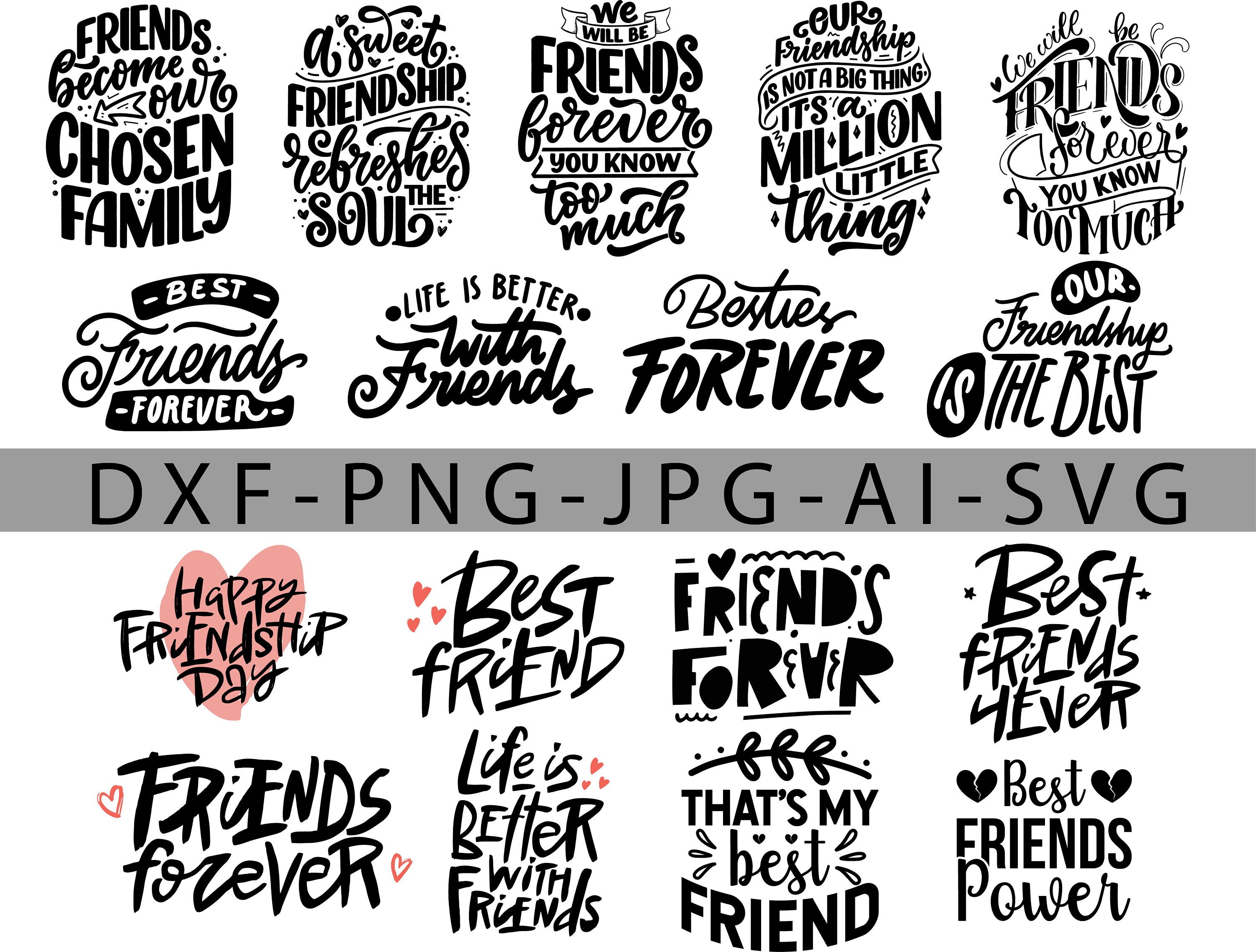 Mega Best Friends Bundle Svg, Best Friends Svg, Bff Svg, Besties Svg ...