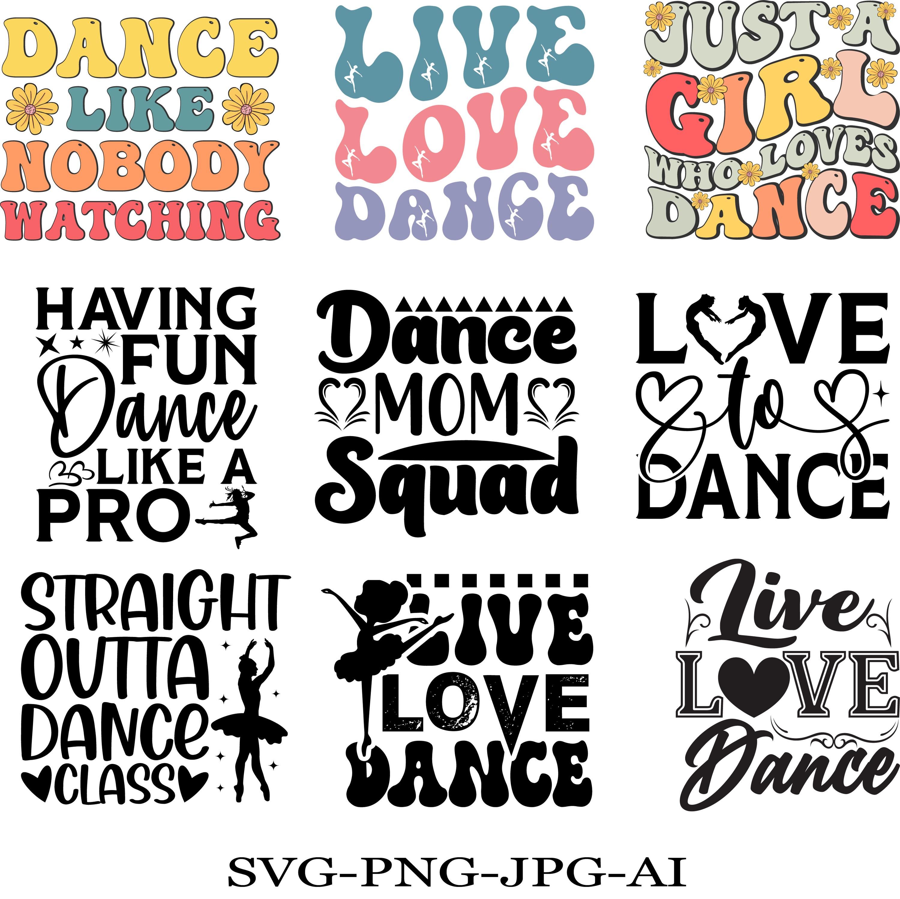 Dance Lover Svg Bundle, Dance Team Svg, Dance Clipart, Retro Dance Svg ...