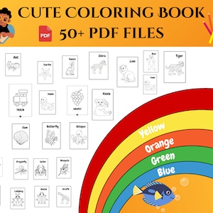 Animal Coloring Book Printable Coloring Pages for Kids, Toddlers ...