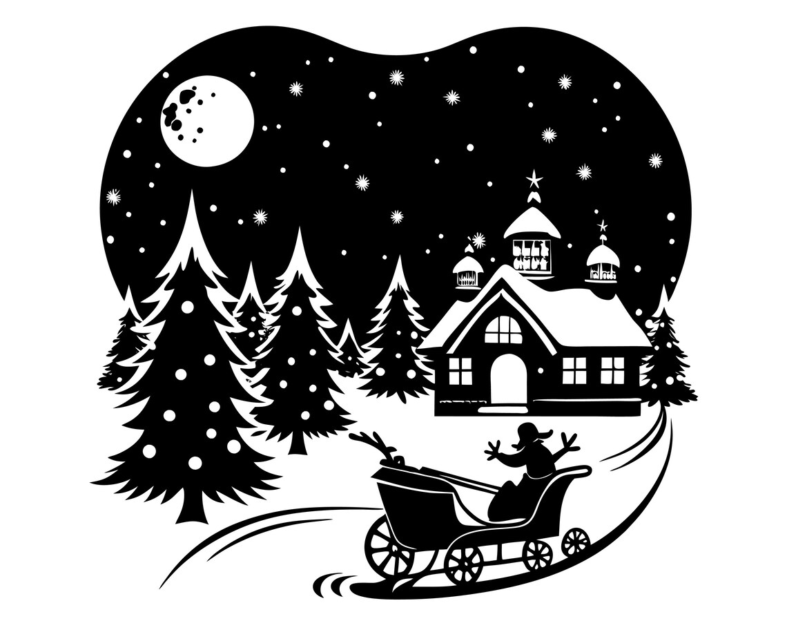 Christmas Village SVG Bundle: Winter Town Clipart (digital Download) - Etsy