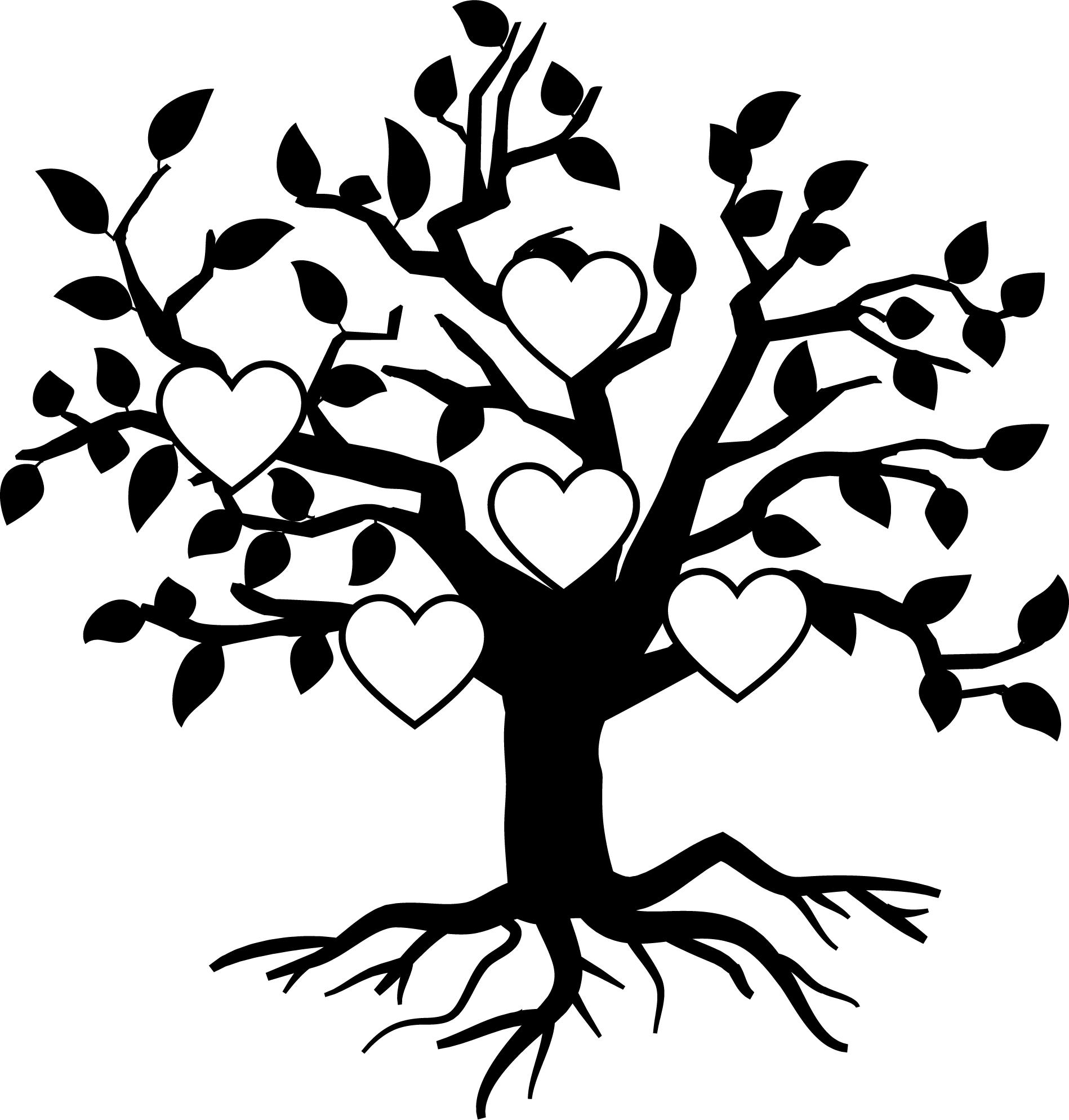 Family Tree Svg 2 to 7 Members, Family Svg, Heart Svg, Family Reunion ...