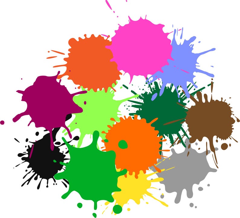 Paint Splatter SVG, Bundle, Paint Splats Svg, Paint Svg,splash Svg, Ink ...