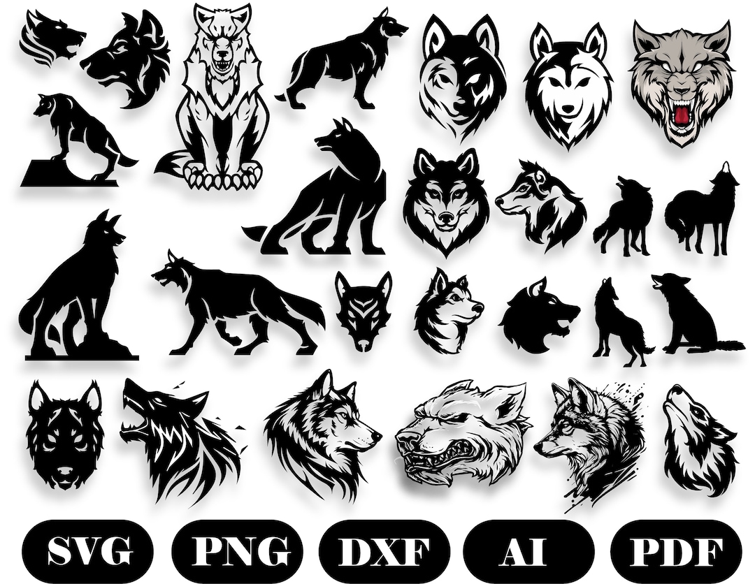 Wolf SVG File | Cut File for Cricut | Printable Png| SVG - Etsy