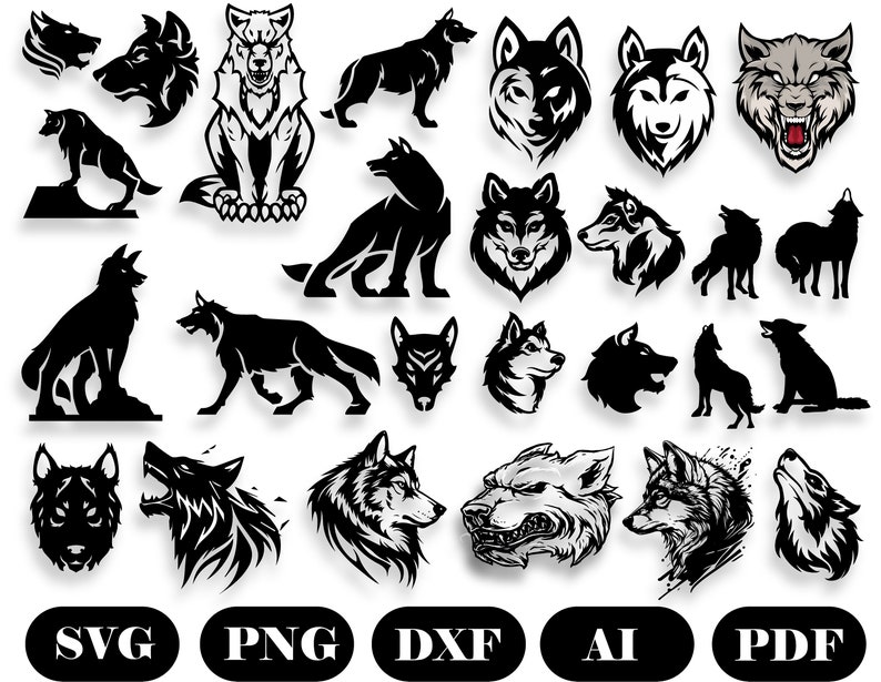 Wolf SVG File Cut File for Cricut Printable Png SVG - Etsy