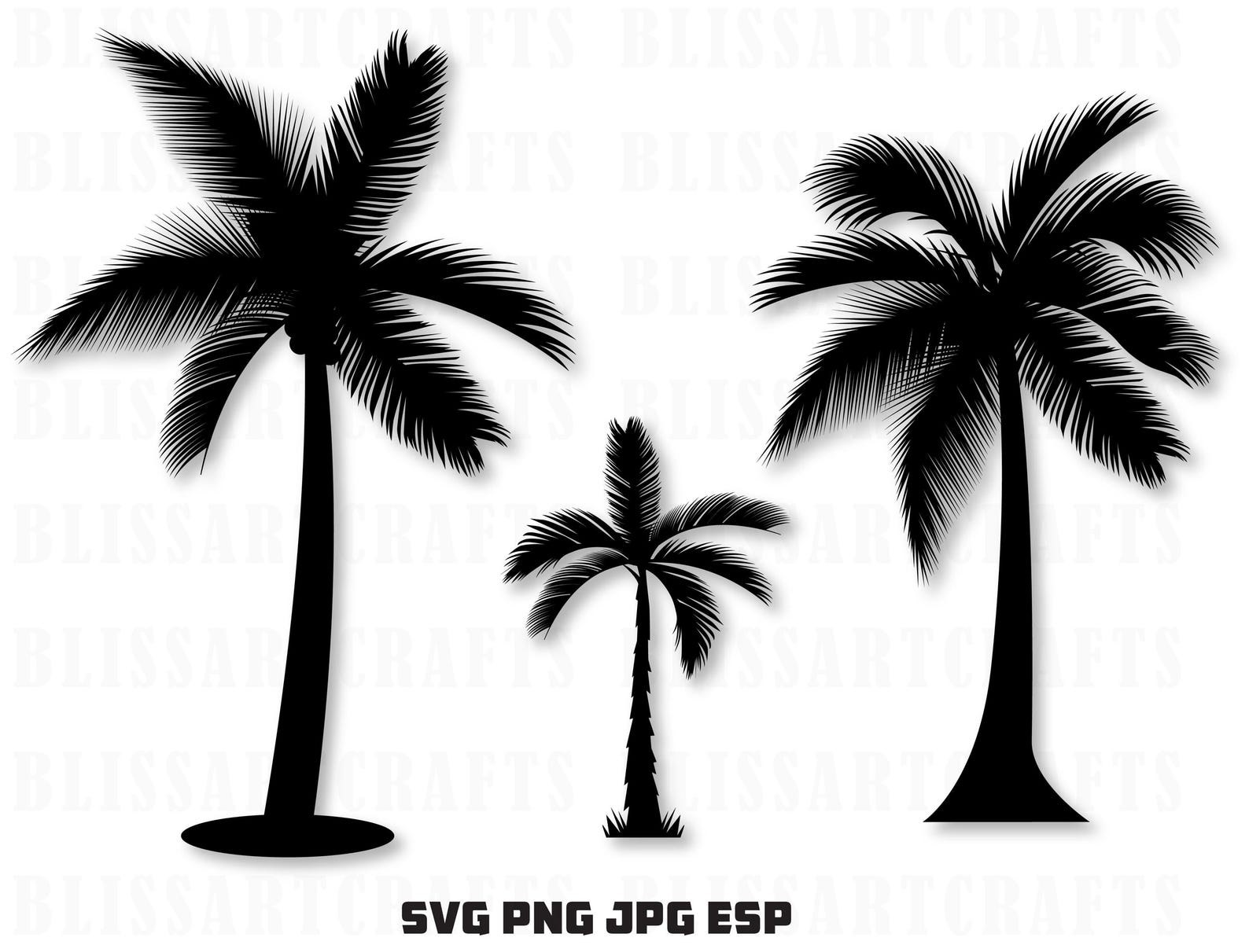 Palm Tree SVG, Palm Tree Bundle, Palm Tree Clipart, SVG Cut Files for ...