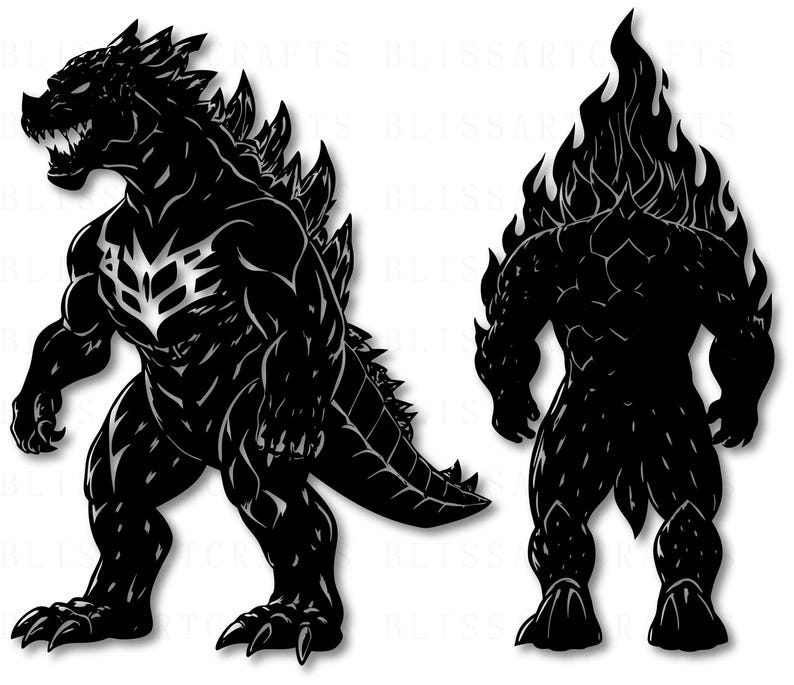 Godzilla Svg, High Quality Godzilla Png, Godzilla Svg Bundle, Godzilla ...
