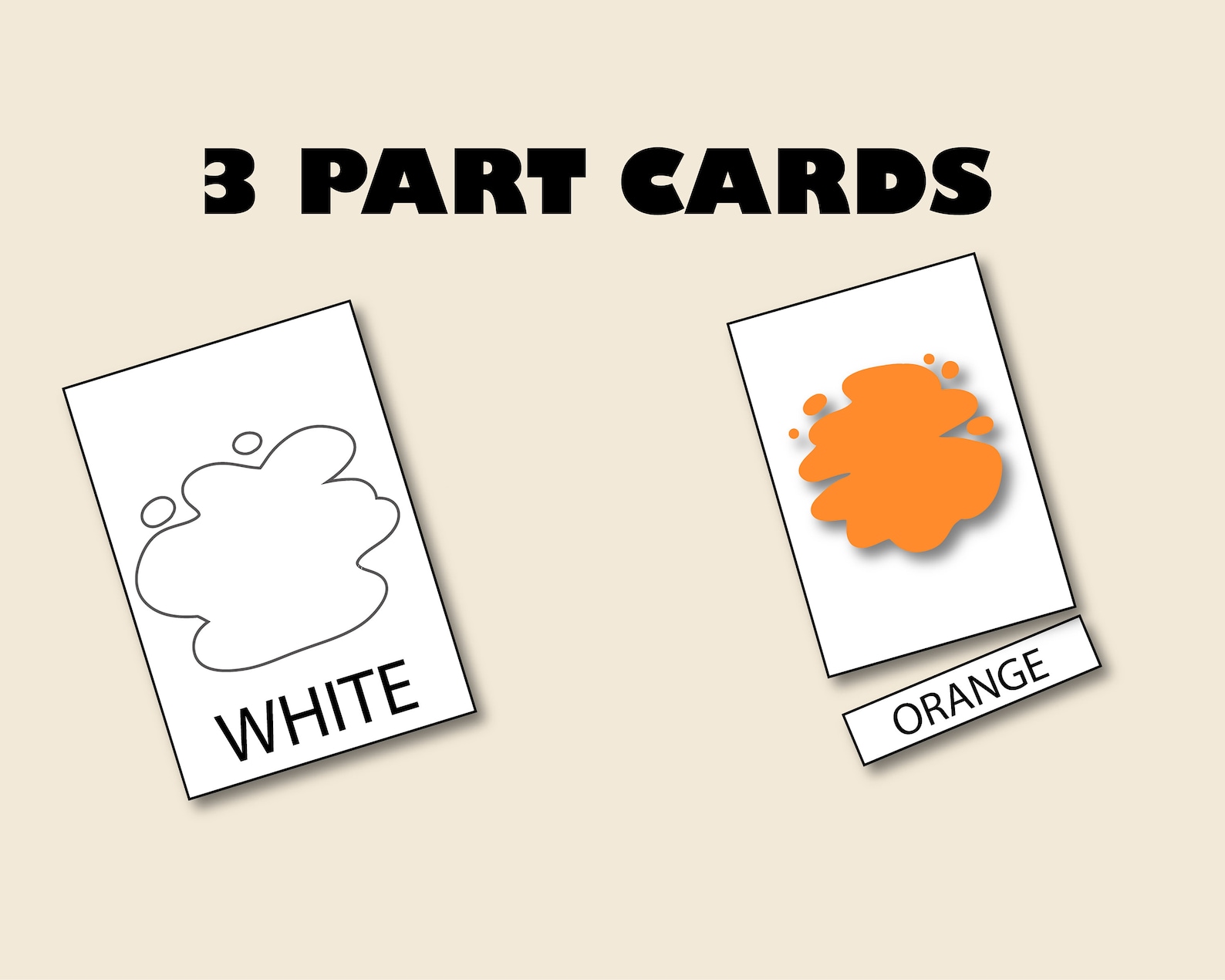Printable Montessori Colors Flash Cards: Kids Educational Learning ...