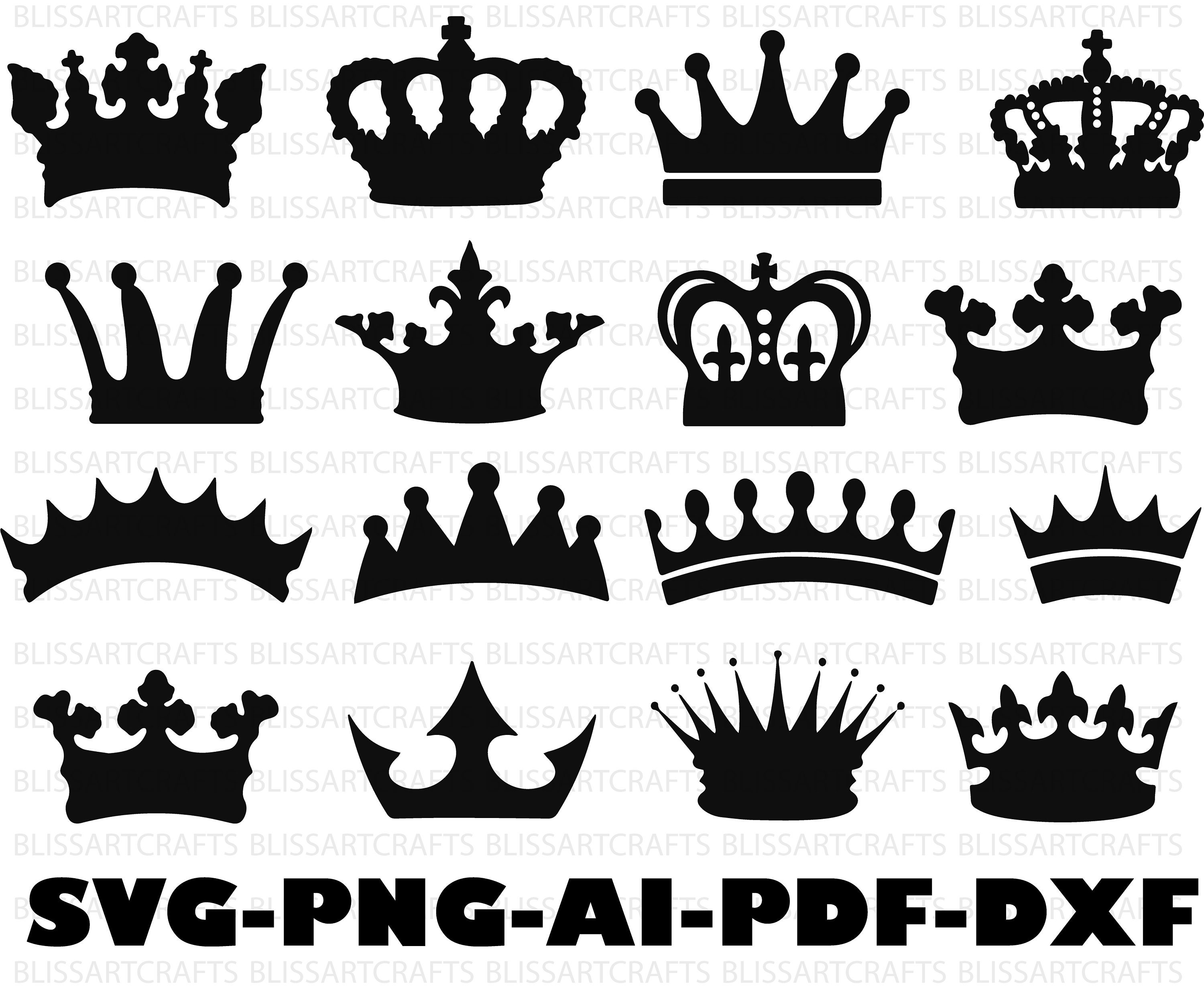 Royal Crown SVG File, King Crown SVG, Queen Crown SVG, Crown Bundle ...