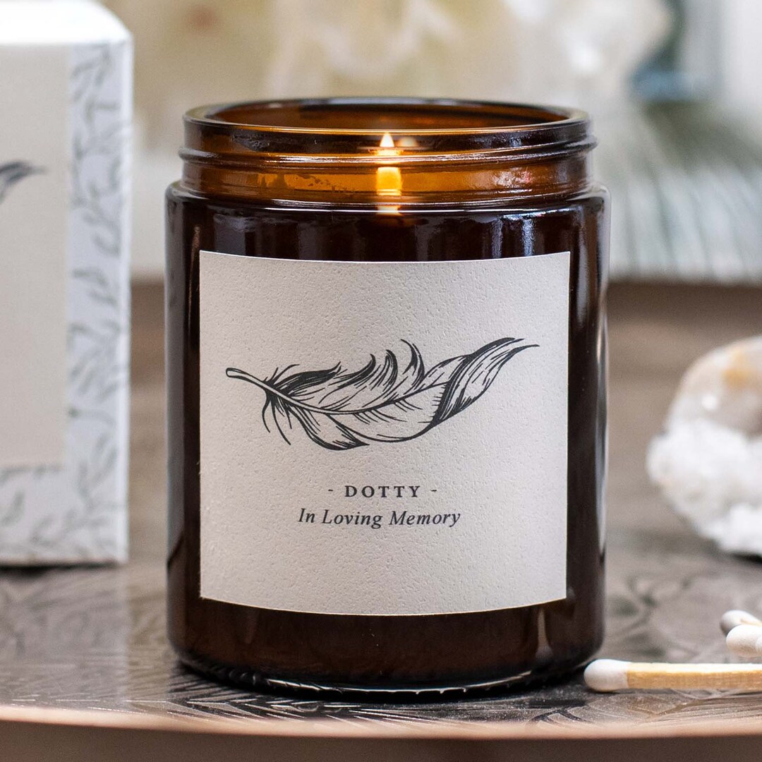 Thoughtful, Personalised ‘in Loving Memory’ Candle | Remembrance Candle ...