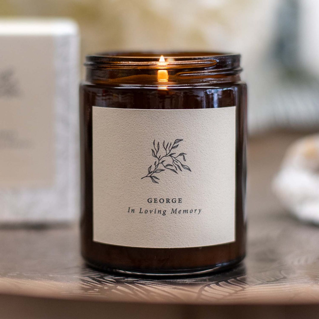 Thoughtful, Personalised ‘in Loving Memory’ Candle | Remembrance Candle ...