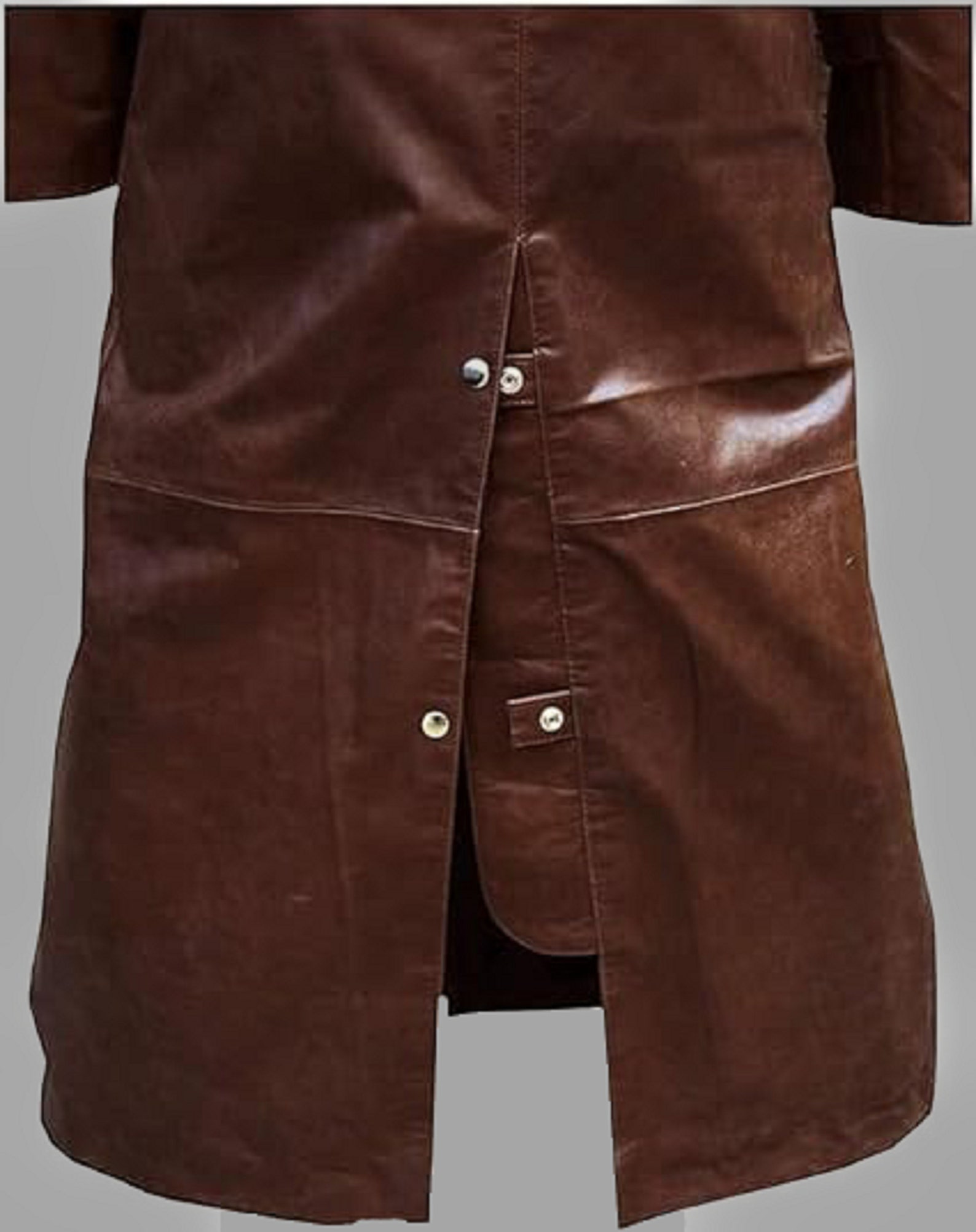 Handmade Long Length Leather Duster Coat/ Men's Gothic Steampunk Trench ...
