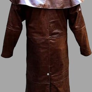 Handmade Long Length Leather Duster Coat/ Men's Gothic Steampunk Trench ...
