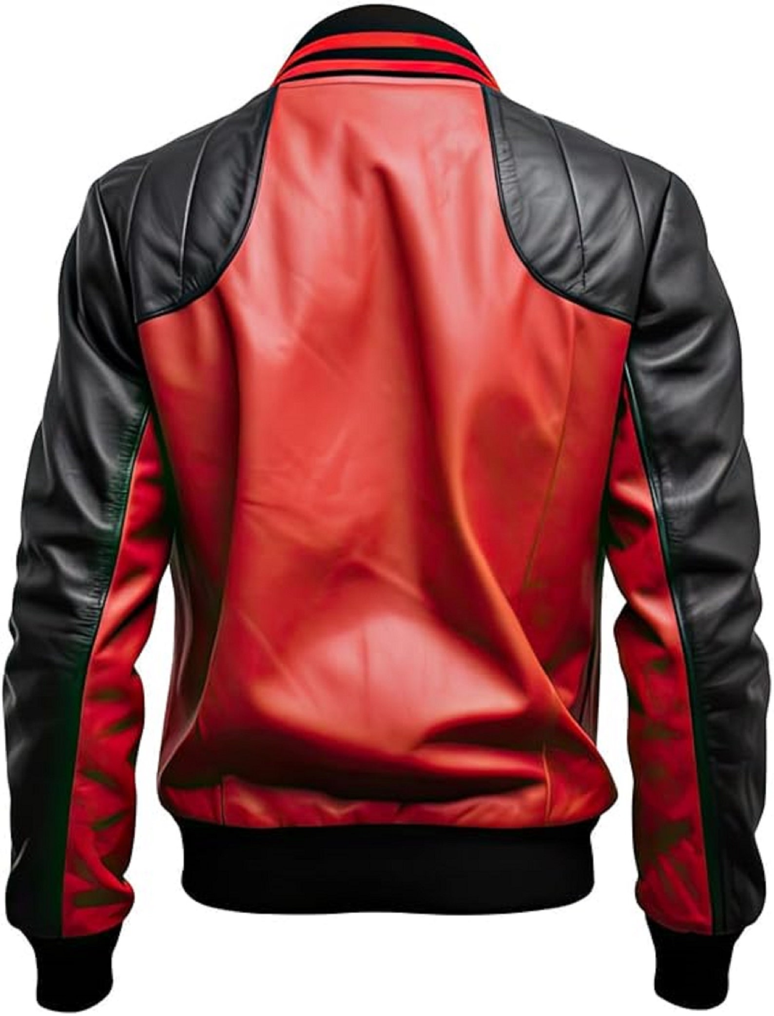 Men's Varsity Letterman Jacket/ Handmade Baseball Bomber Jacket/ Red ...