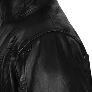Men's Handmade Neo Matrix Long Leather Trench Coat/ Black Leather ...